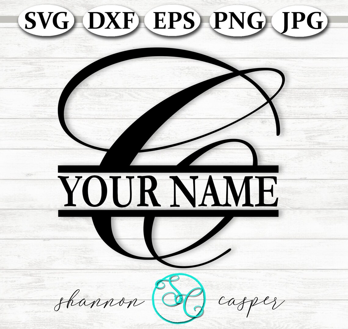 Split Monogram SVG Letter C for Cricut and Silhouette Digital Cutting ...