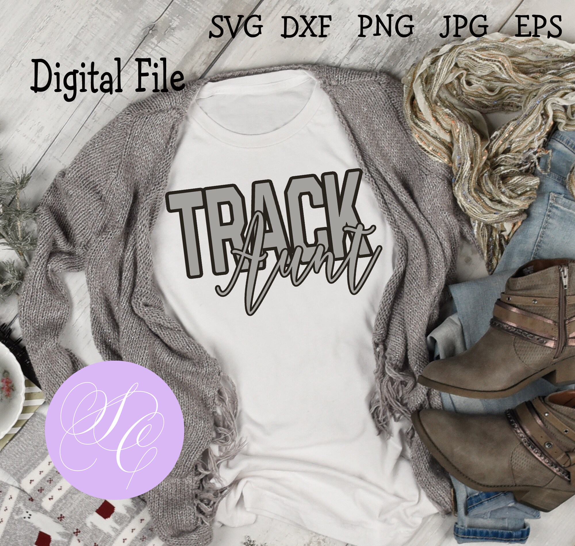 Track Aunt Sport SVG Downloadable File | Etsy