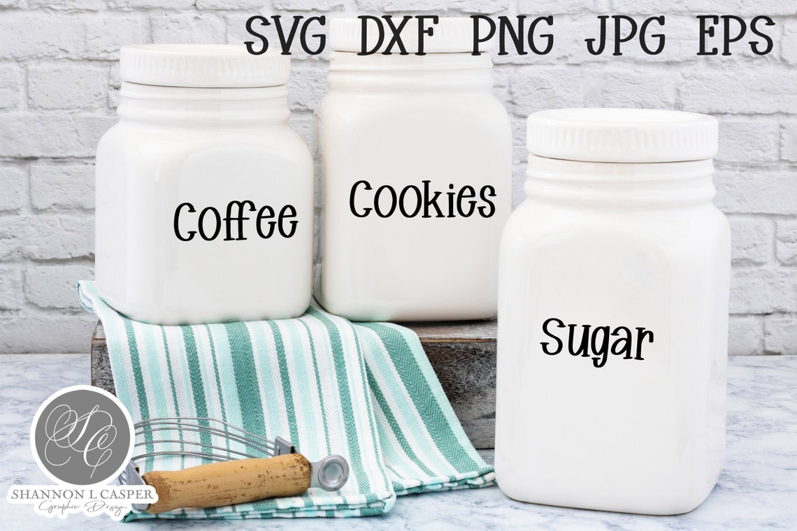 Farmhouse Kitchen Canister and Sign SVG Bundle Downloadable - Etsy