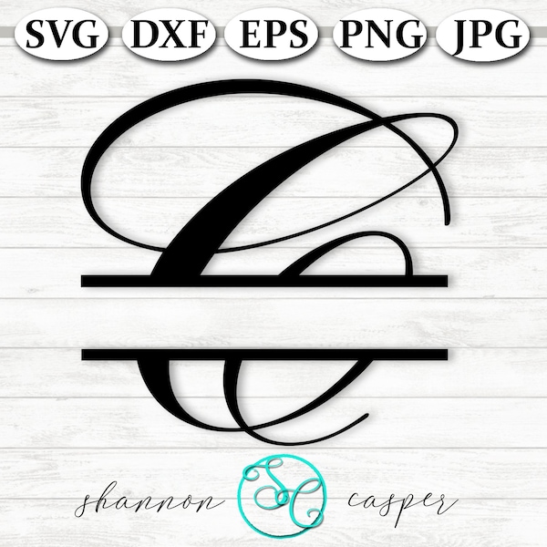 Split Monogram - Etsy