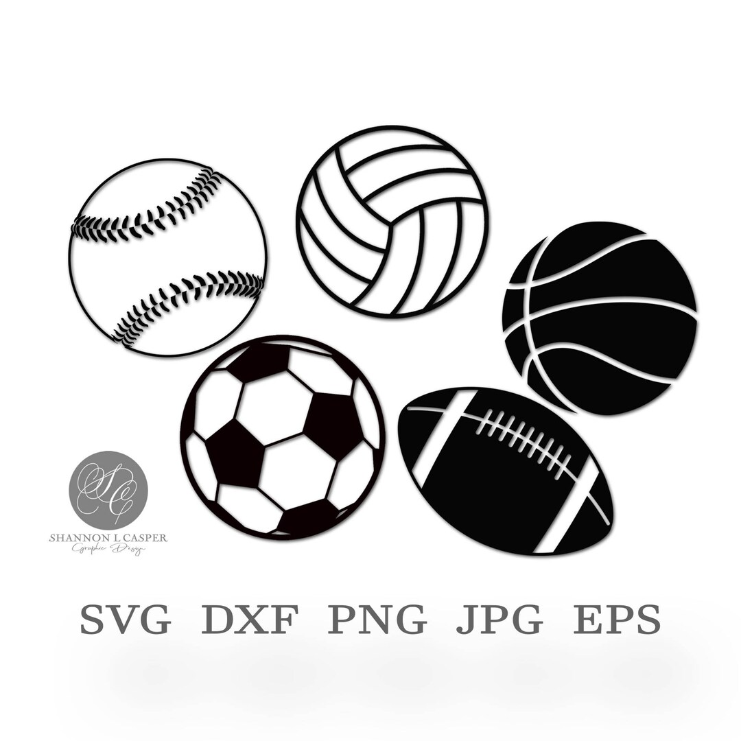 Sports Balls SVG Bundle Volleyball Baseball Softball - Etsy
