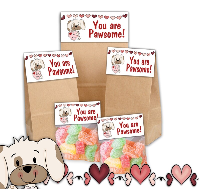 Printable Valentine Bag Topper INSTANT DOWNLOAD - Etsy