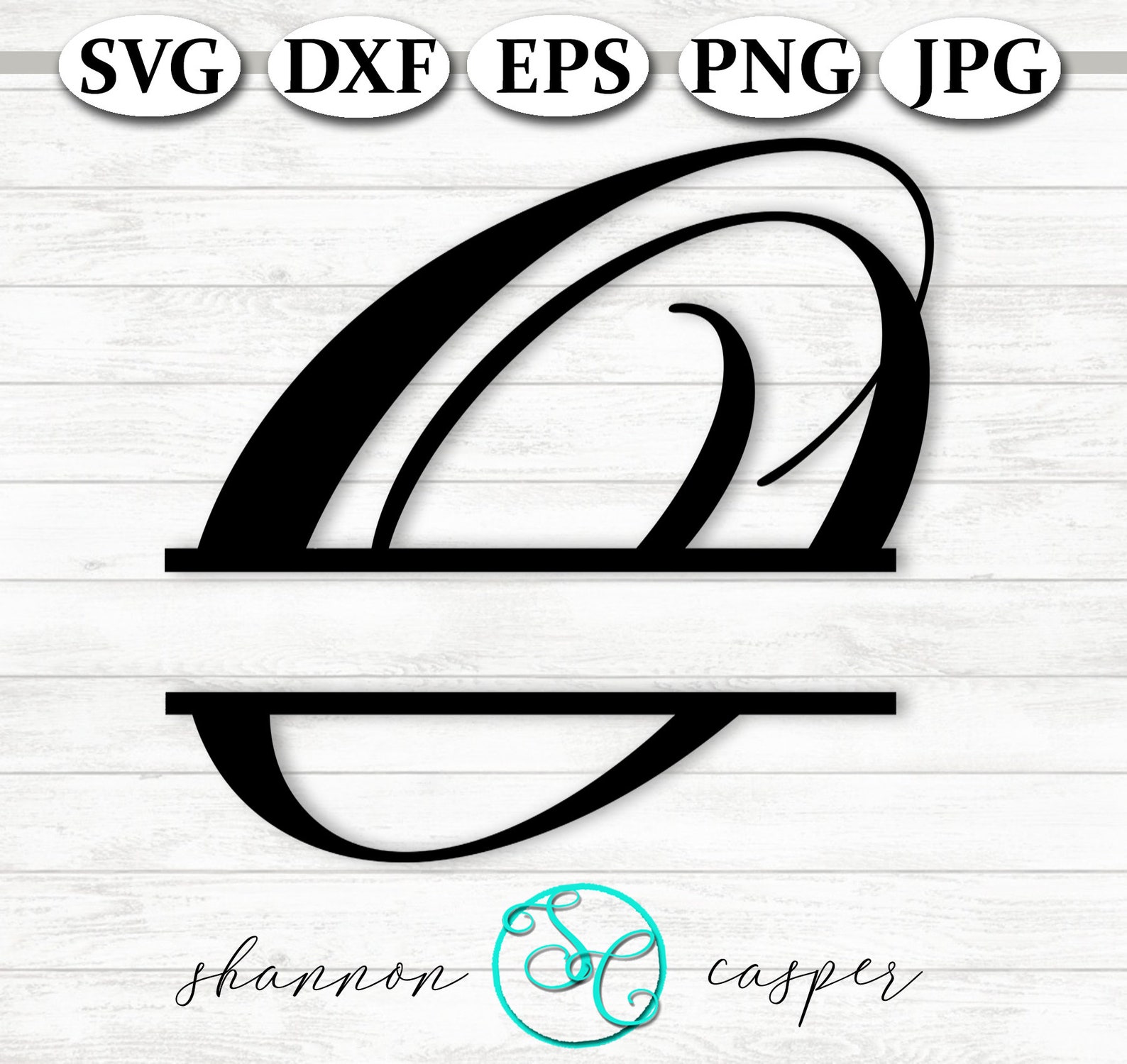 Split Monogram SVG Single Letter O for Cricut and Silhouette - Etsy