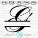 Split Monogram SVG Single Letter G for Cricut and Silhouette Digital ...