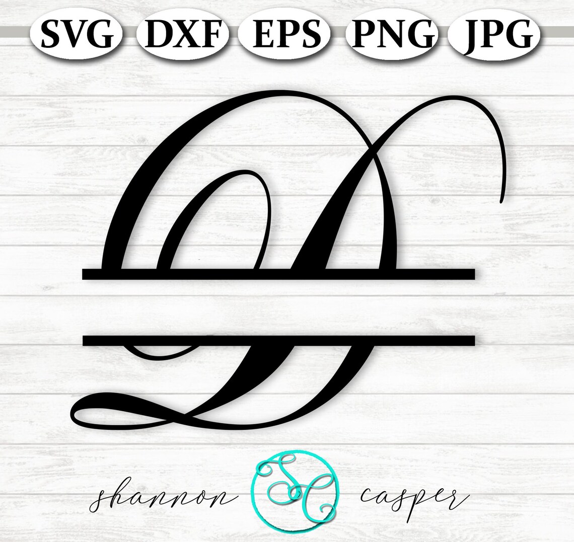 Split Monogram SVG Single Letter D for Cricut and Silhouette - Etsy