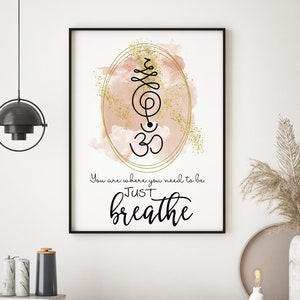 Motivational Yoga Quote Wall Decor, Yoga Art Print, Inspirational Wall ...