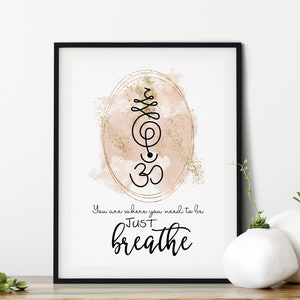 Motivational Yoga Quote Wall Decor, Yoga Art Print, Inspirational Wall ...
