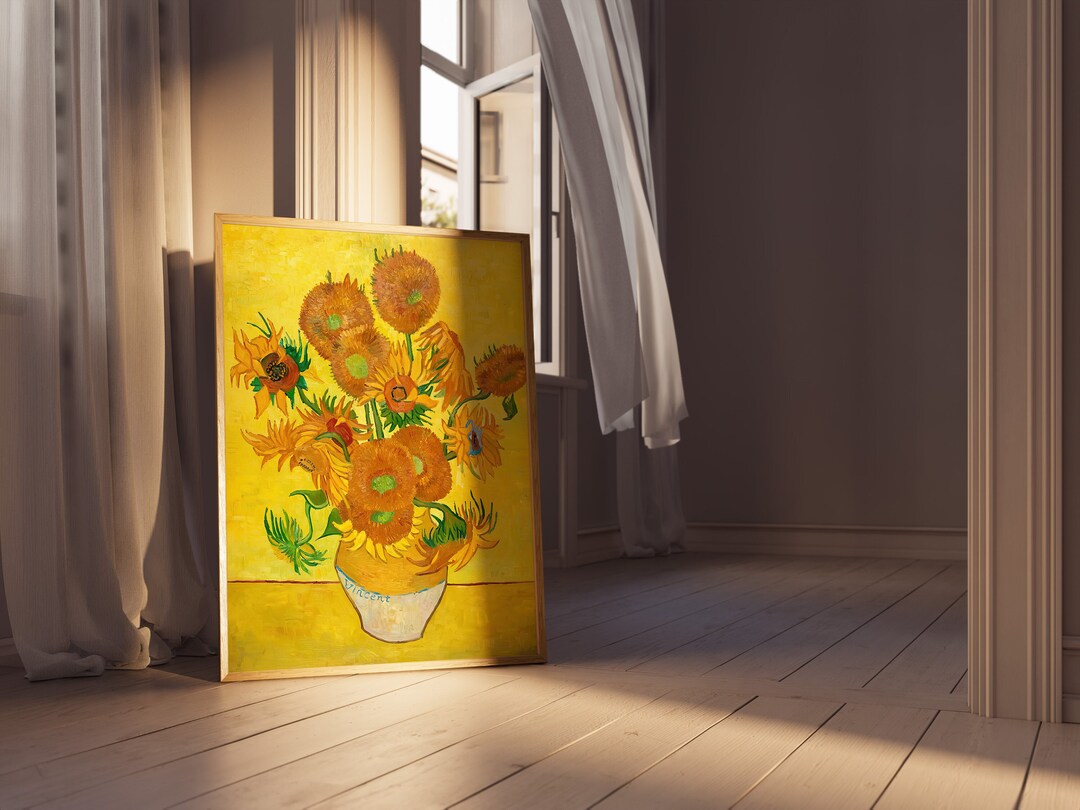 Van Gogh Sunflowers Poster, Classic Wall Art Print, Exhibition Poster ...