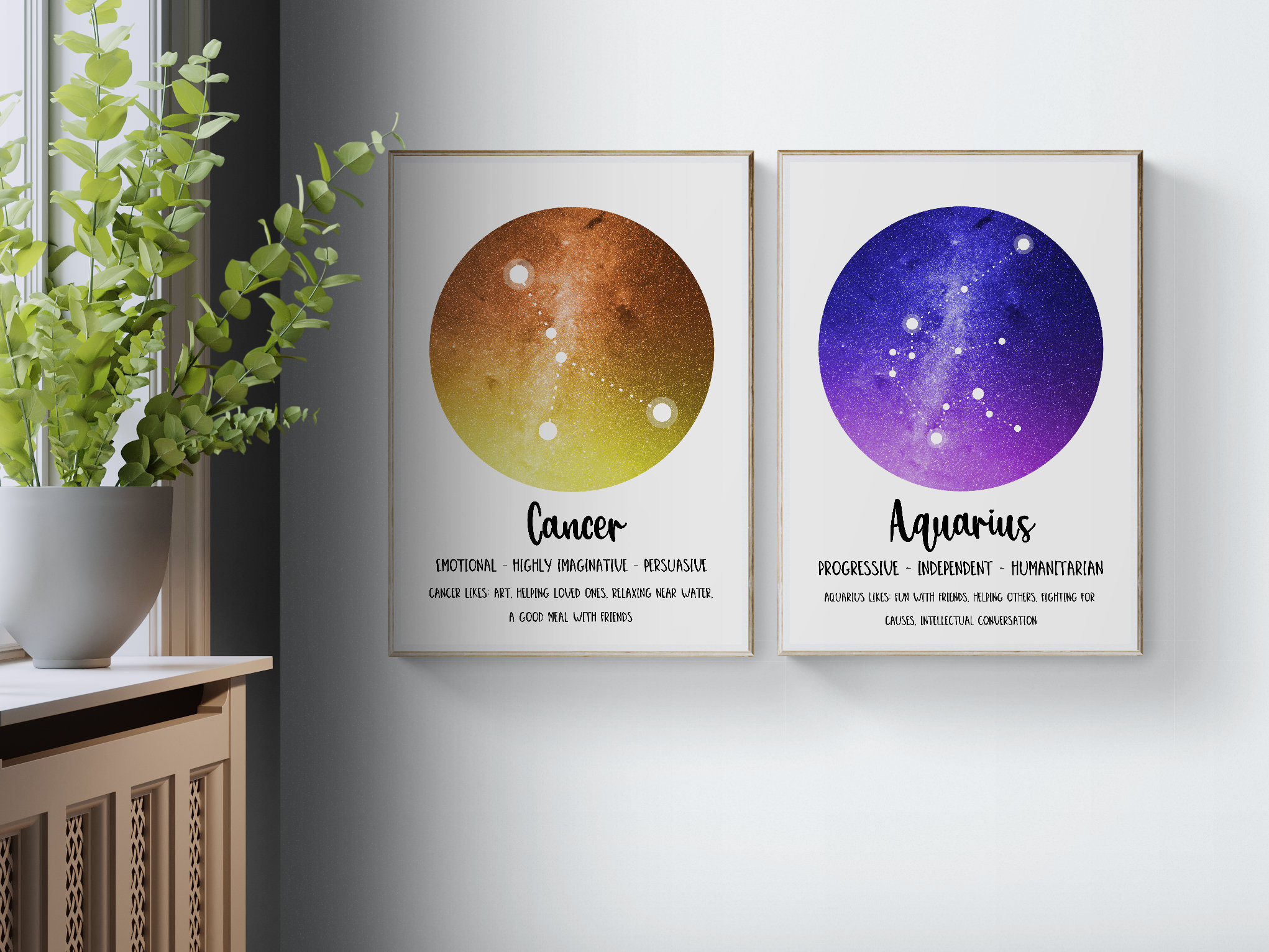 Digital Prints Art & Collectibles Prints Cancer constellation art ...