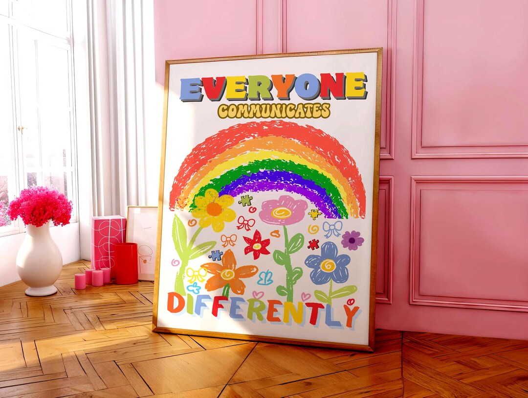 Autism Awareness Printable Wall Art, Neurodiversity Digital Poster ...