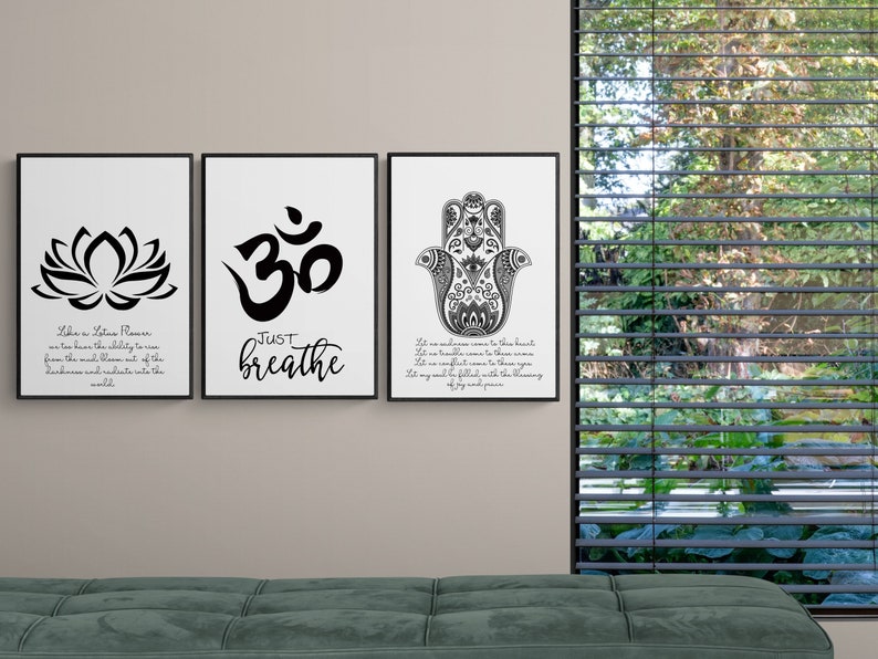 Motivational Yoga Quote Wall Prints, Spiritual Wall Decor ...