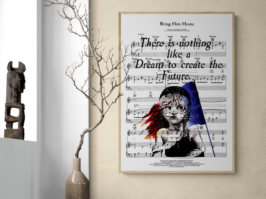Broadway Poster, Les Miserables, Book Lover Gift, Book Cover Print ...