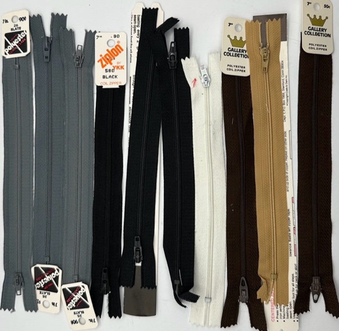 7" Zippers Neutral Colors - Etsy