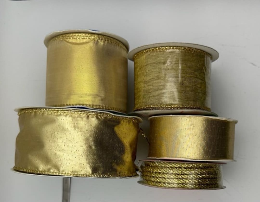 Metallic Gold Ribbon - Etsy