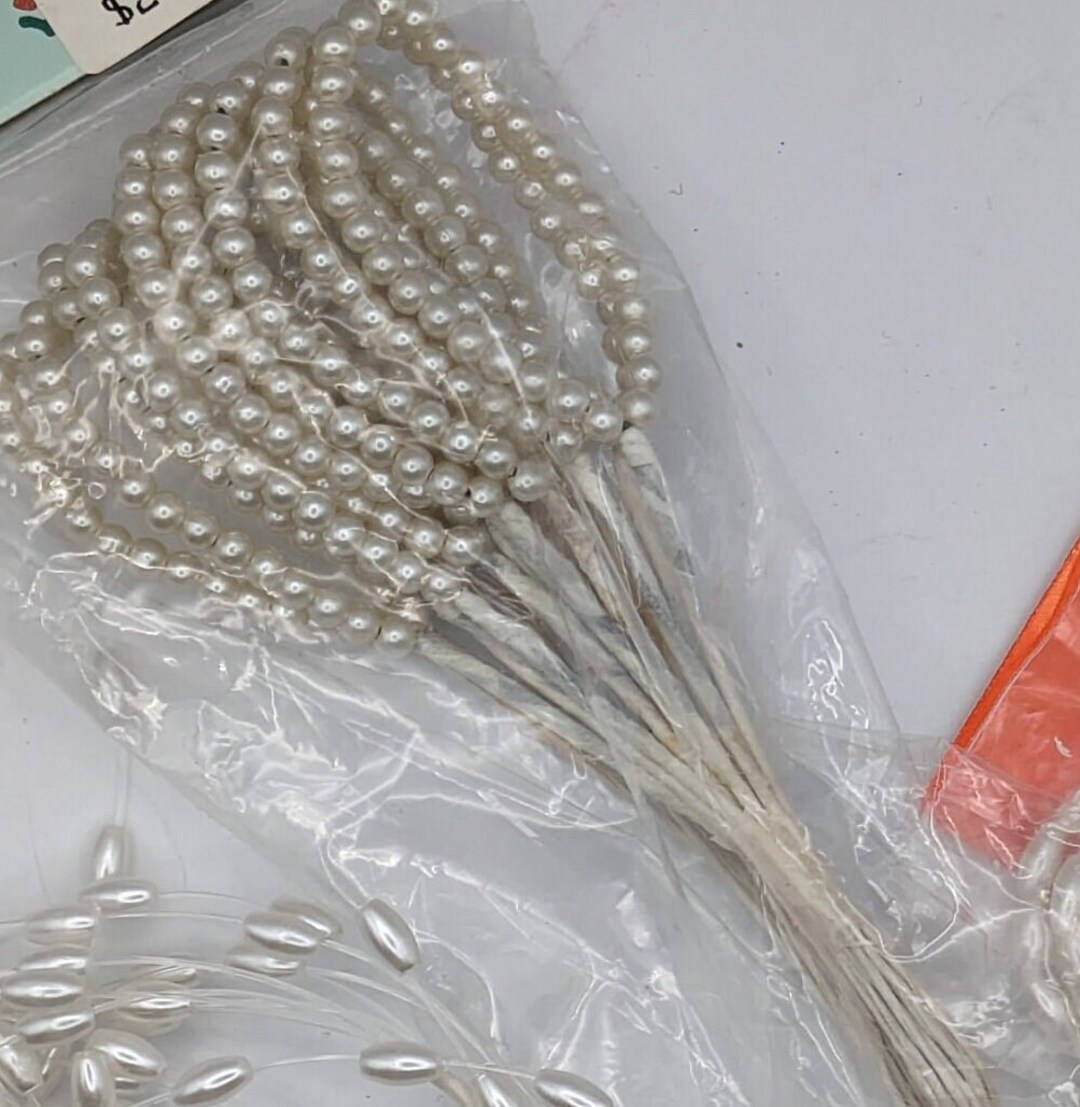 Off White Pearl Loop Sprays and White Oat Rice Sprays - Etsy