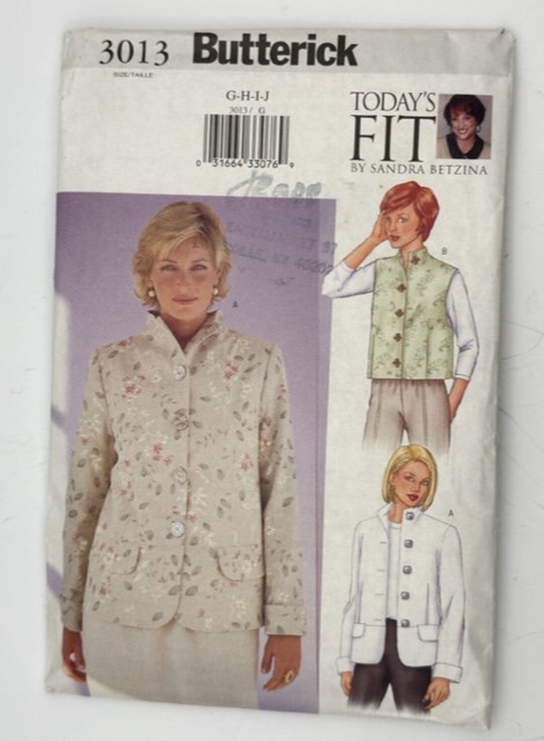 Loose Fitting Jacket With Raised Collar Butterick 3013 - Etsy
