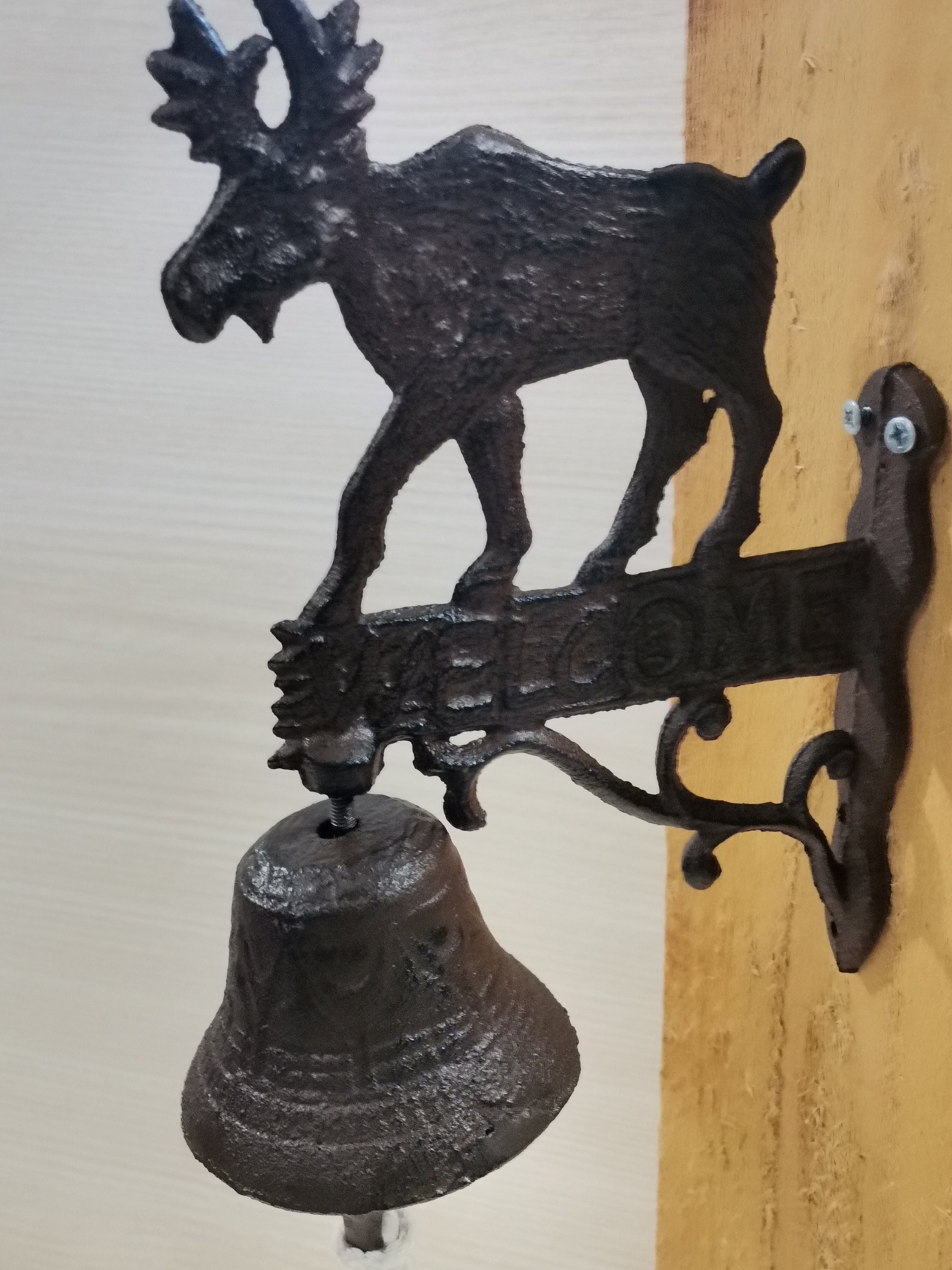 Cast Iron Wall Bell Dinner Bell Hanging Doorbell Farm - Etsy