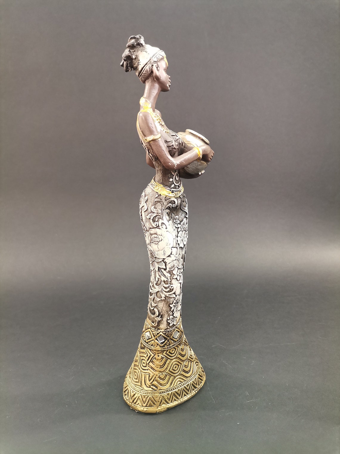 Vintage Figurine Woman African Woman Statue Ethnic Statue - Etsy
