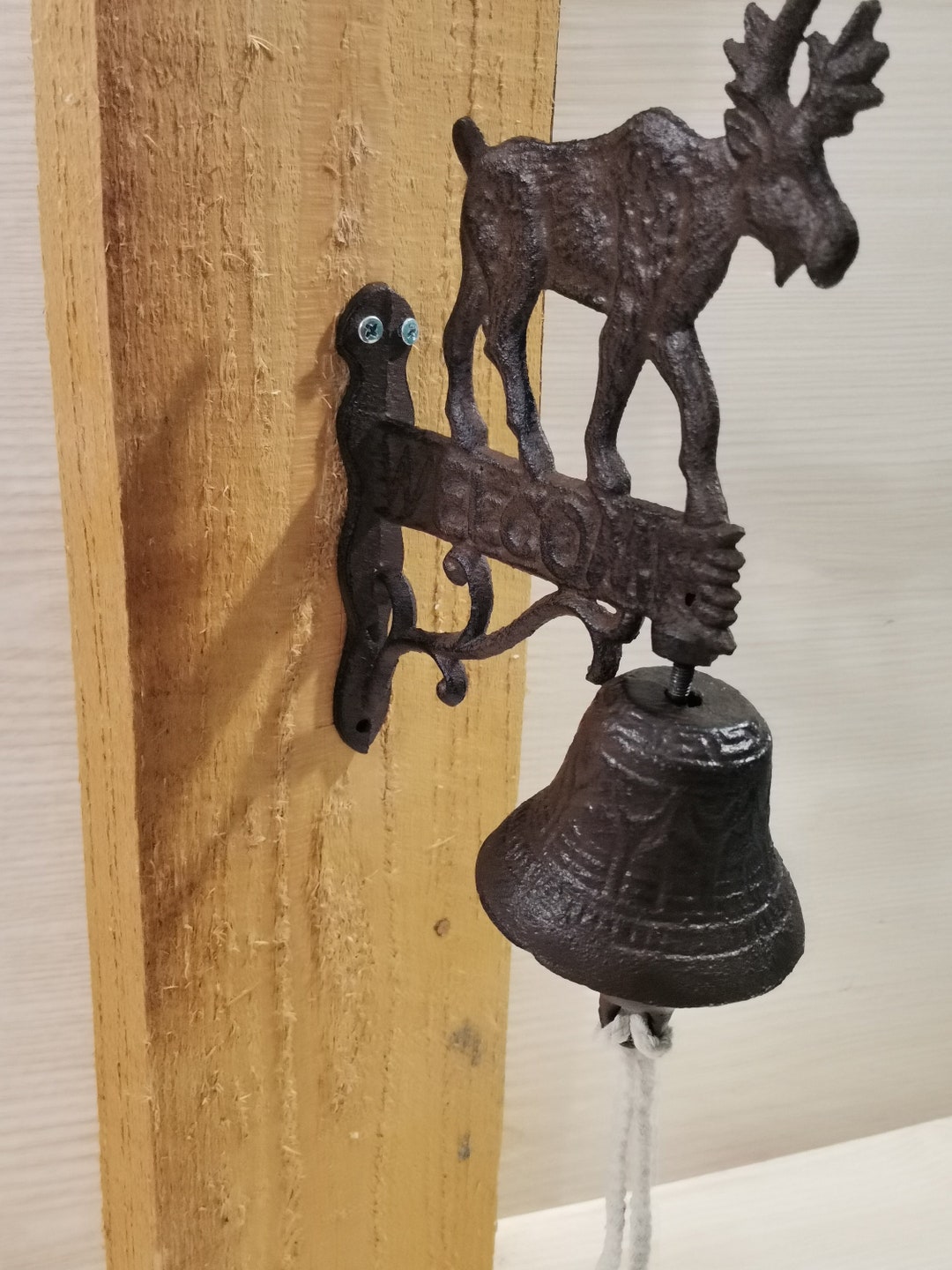 Cast Iron Wall Bell, Dinner Bell, Hanging Doorbell, Farm Rustic Bell ...