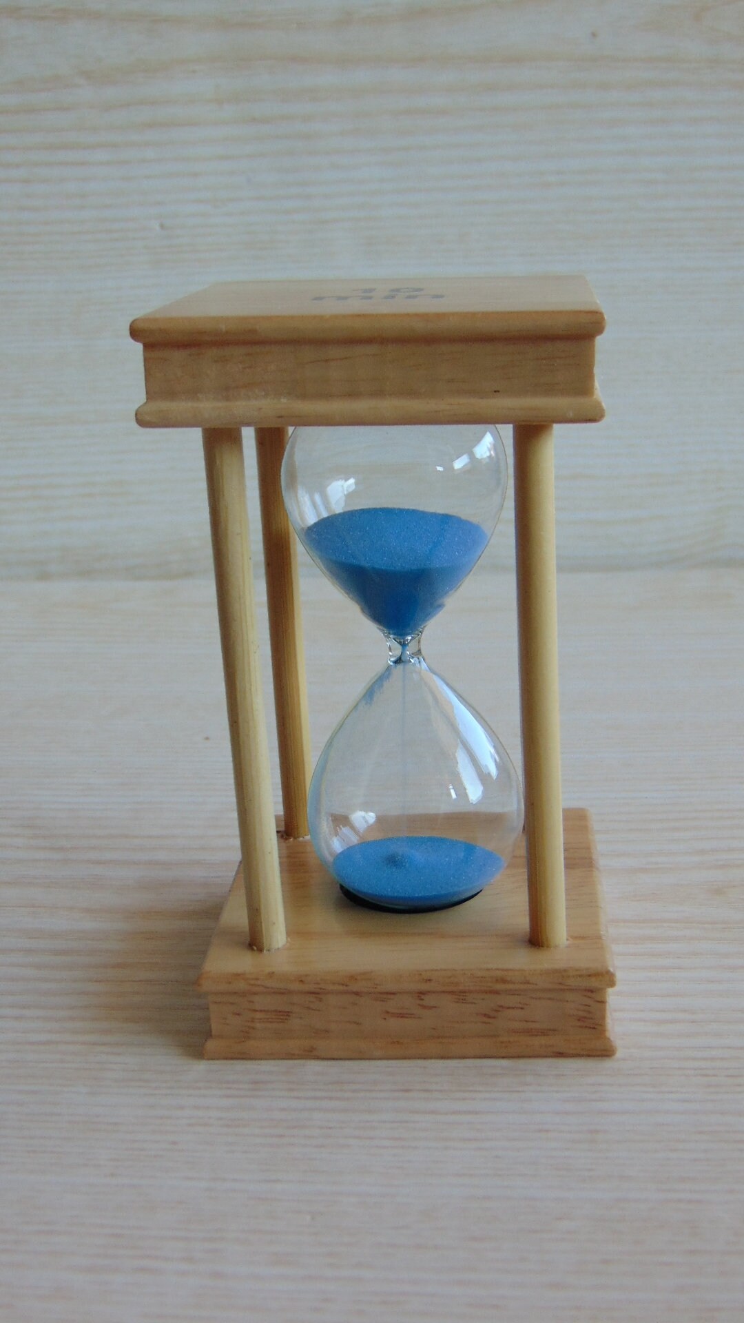 Vintage wooden hourglass Wooden hourglass with blue sand | Etsy