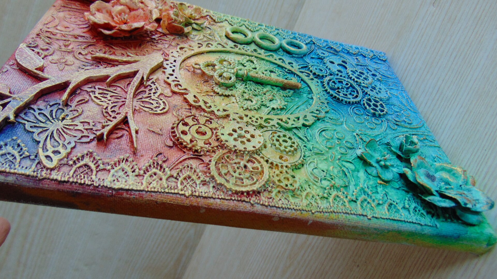 Mixed Media Art Art on Canvas Wall Hanging Original - Etsy