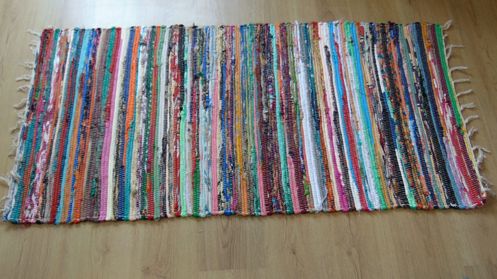 Handmade Rag Rug Runner 150x70cm Colorful Cotton Rug - Etsy Australia
