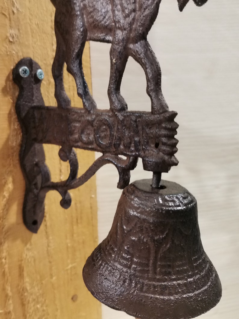 Cast Iron Wall Bell Dinner Bell Hanging Doorbell Farm - Etsy