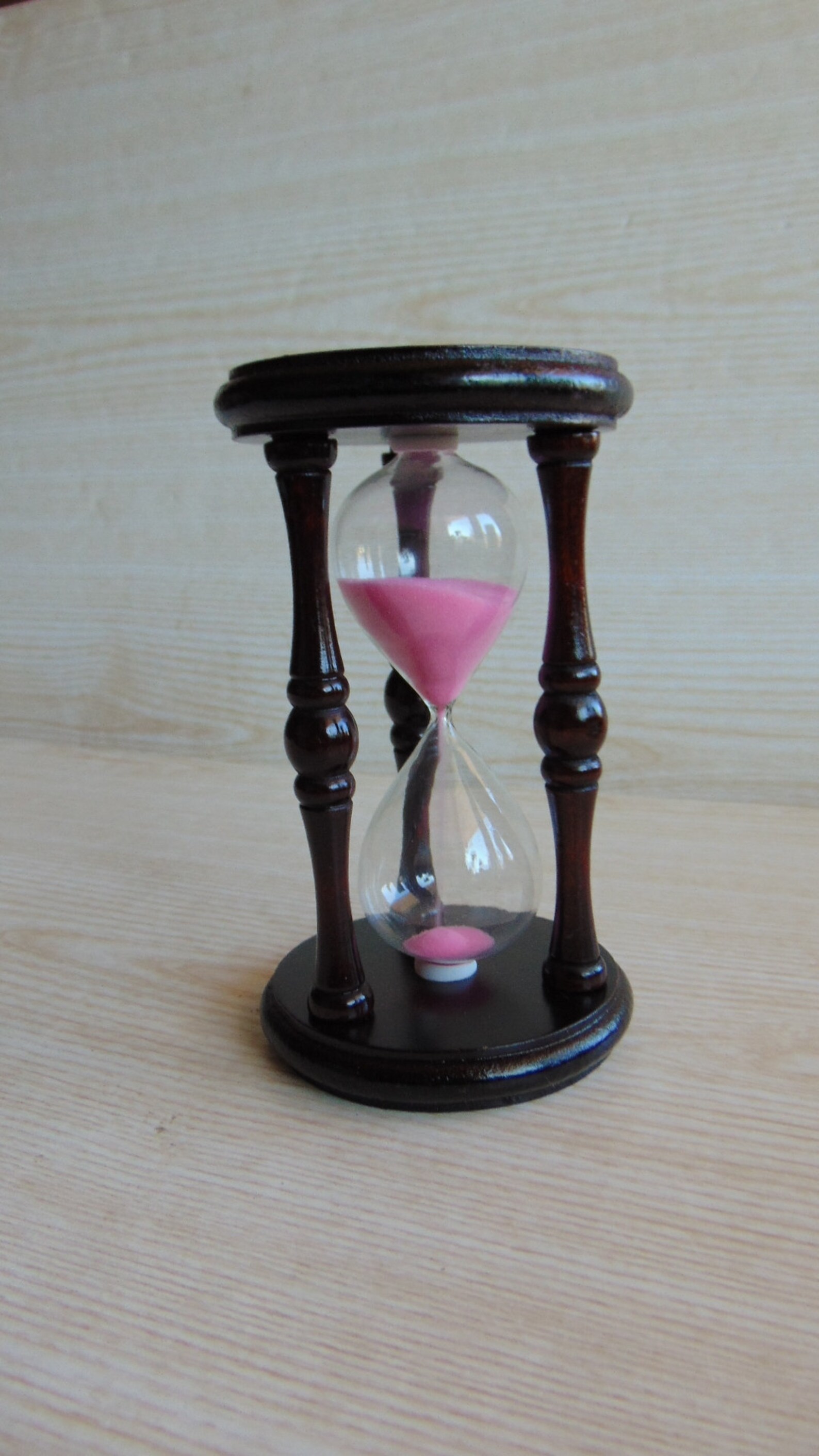 ON SALE Vintage Wooden Hourglass Brown Wooden Hourglass With - Etsy