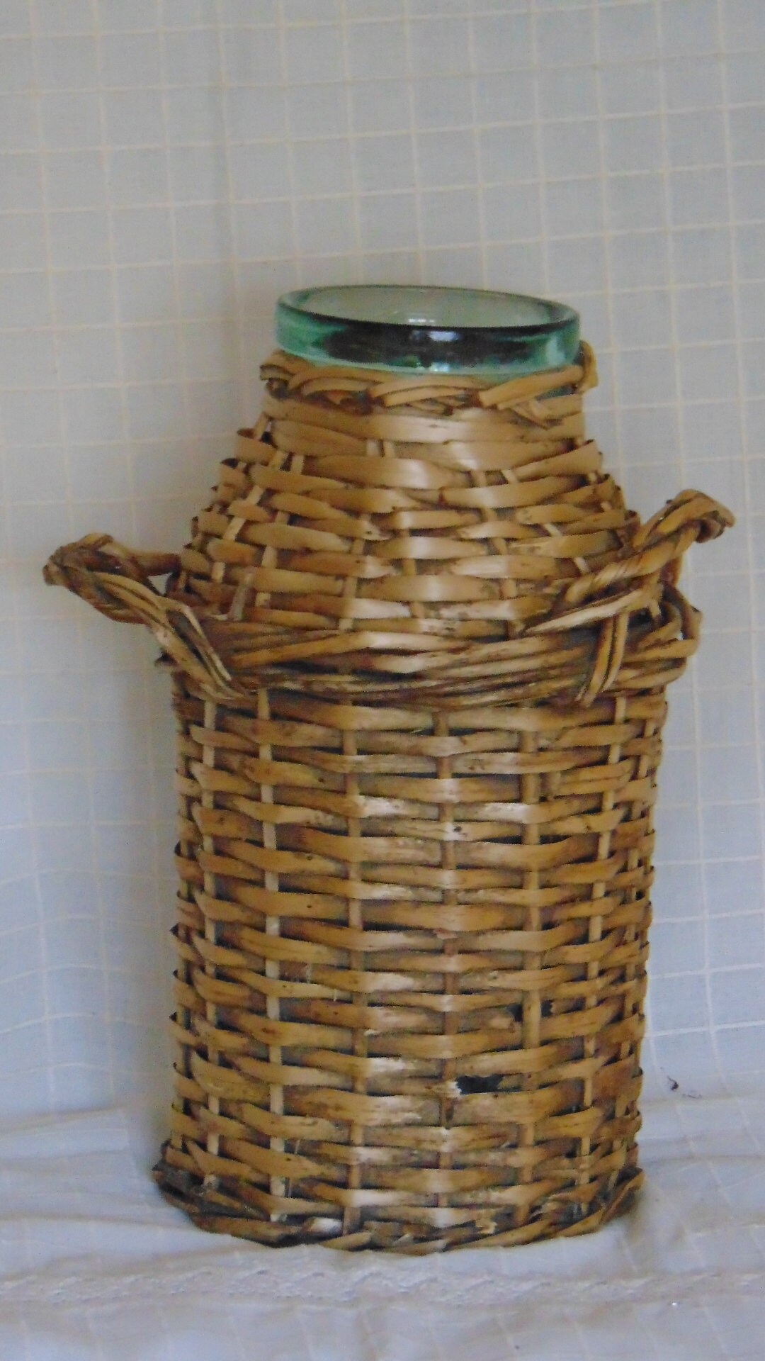 Vintage Wicker Glass Jar 3 L Old Wicker Jar Large Wrapped - Etsy UK