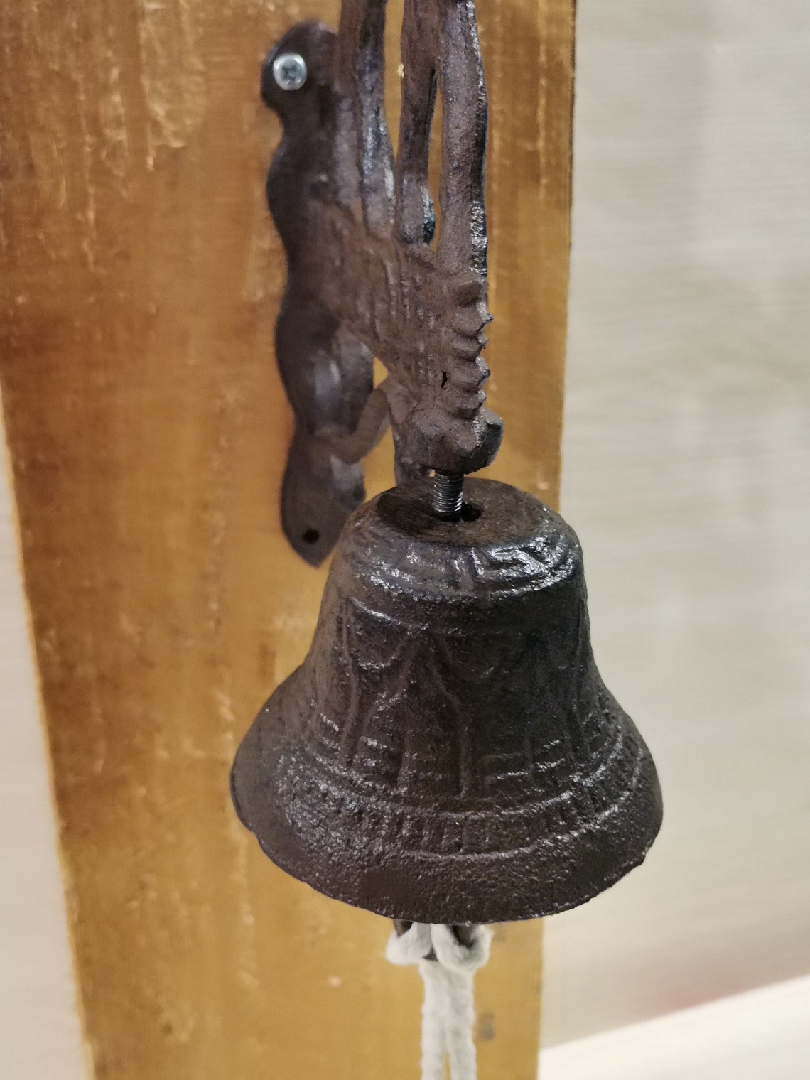 Cast Iron Wall Bell Dinner Bell Hanging Doorbell Farm - Etsy