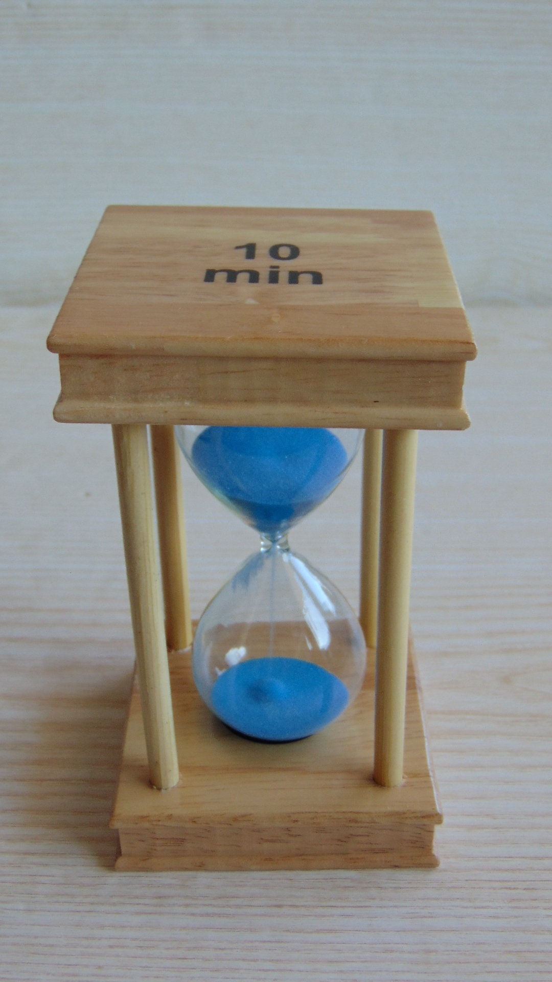 Vintage wooden hourglass Wooden hourglass with blue sand | Etsy