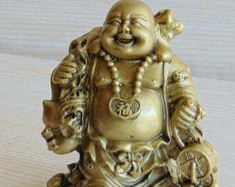Money Buddha Statue - Etsy