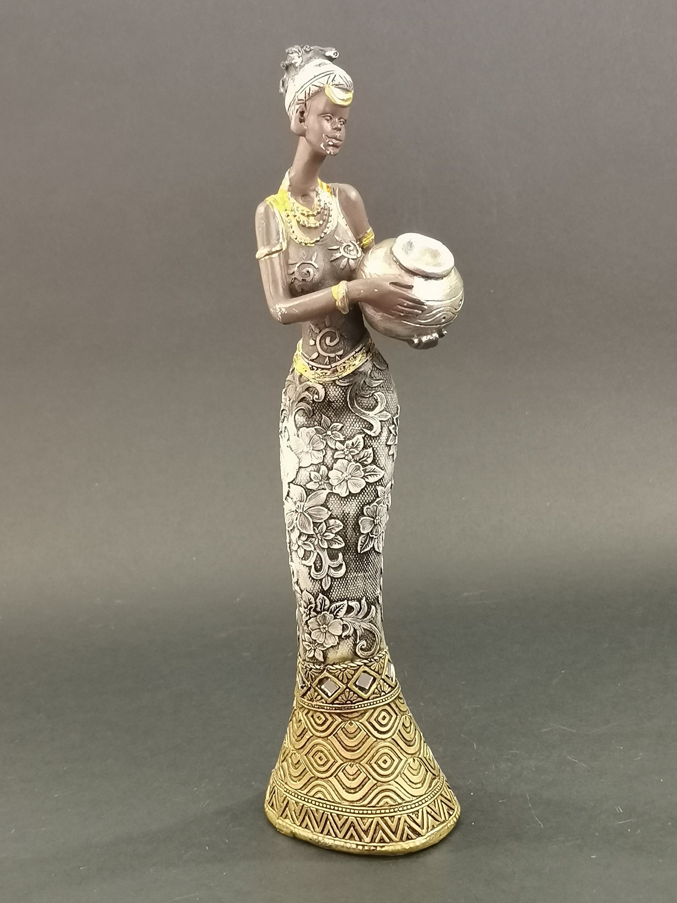 Vintage Figurine Woman African Woman Statue Ethnic Statue - Etsy