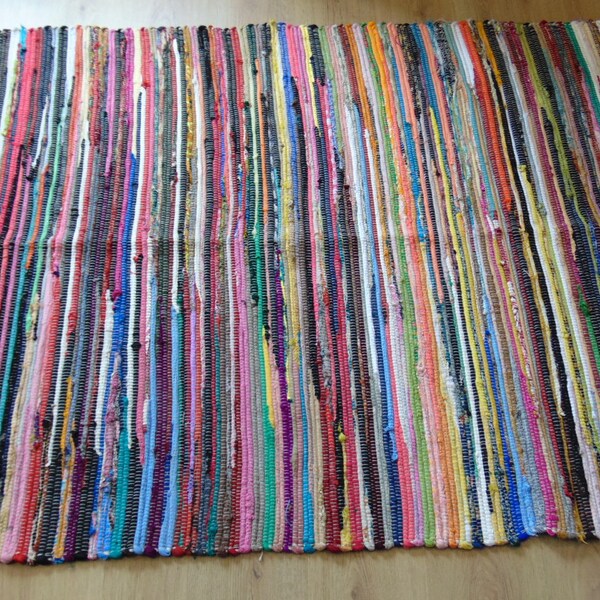 Rag Rug Runner - Etsy