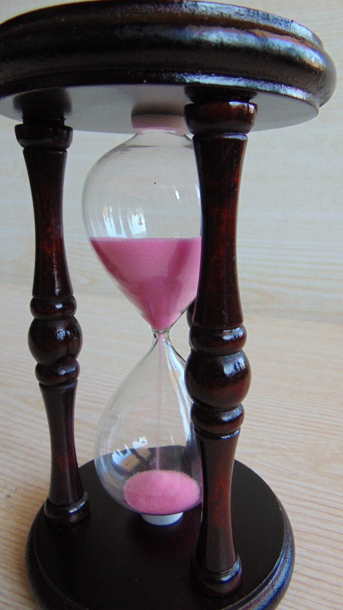 ON SALE Vintage Wooden Hourglass Brown Wooden Hourglass With | Etsy