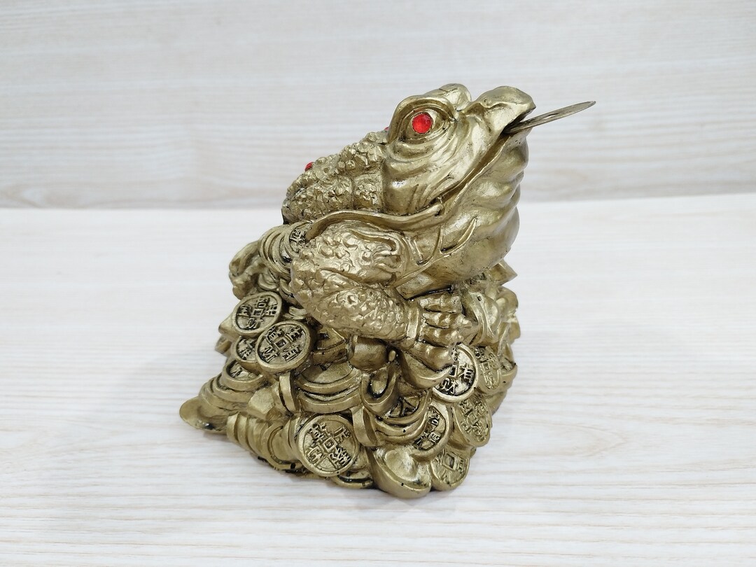 Large Lucky Three Legged Toad Feng Shui Frog ,three Legged Feng Shui ...