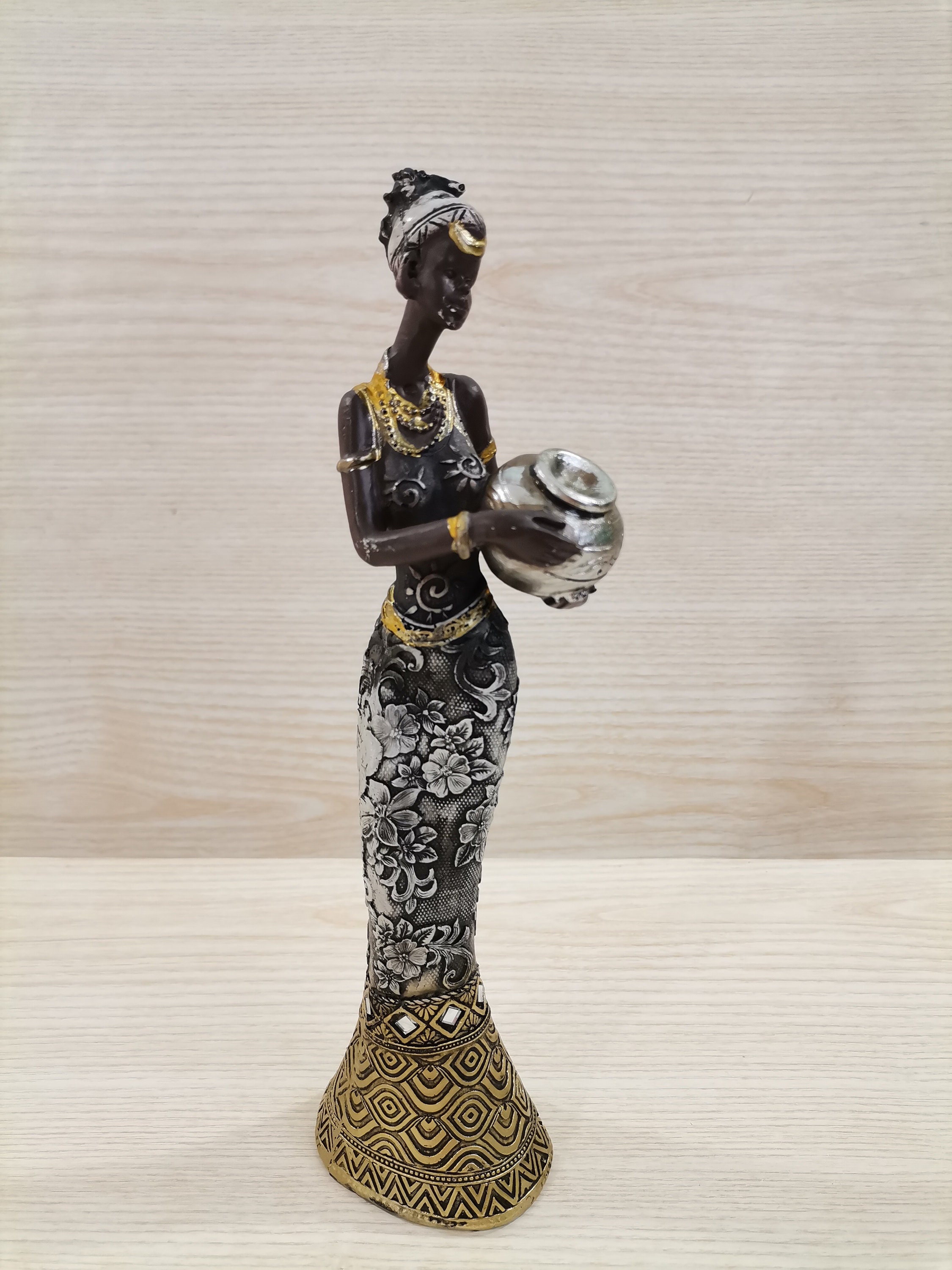 Vintage Figurine Woman African Woman Statue Ethnic Statue - Etsy