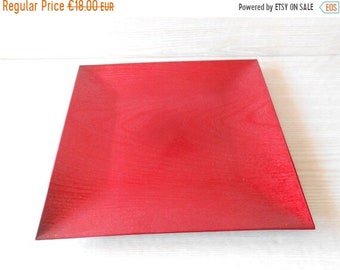 Red Square Plate - Etsy