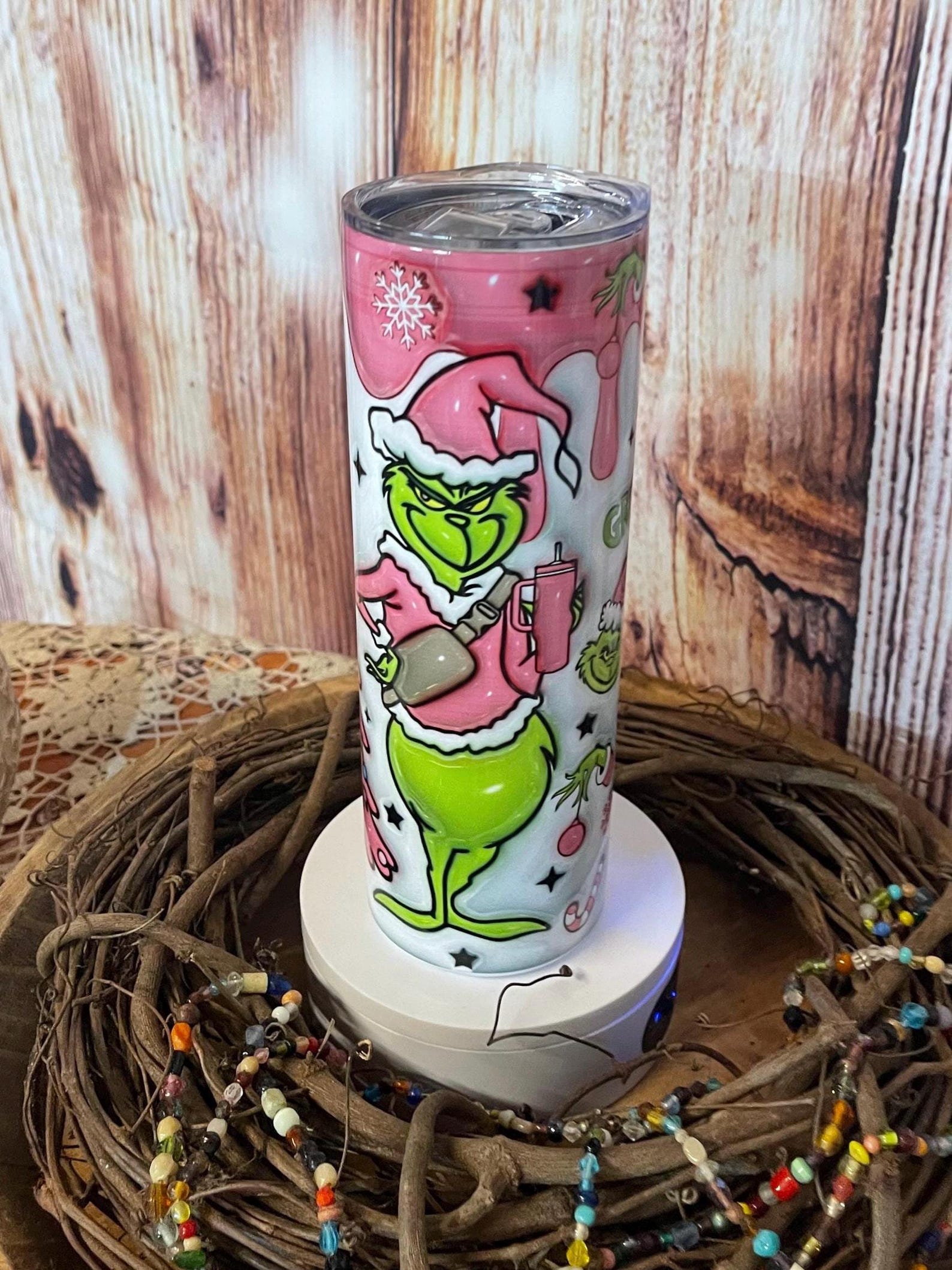20oz Insulated Grinch Tumbler - Etsy