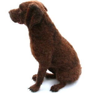 Needle Felted Wool Sculpture of a Chocolate Labrador Retriever (lab) - Etsy