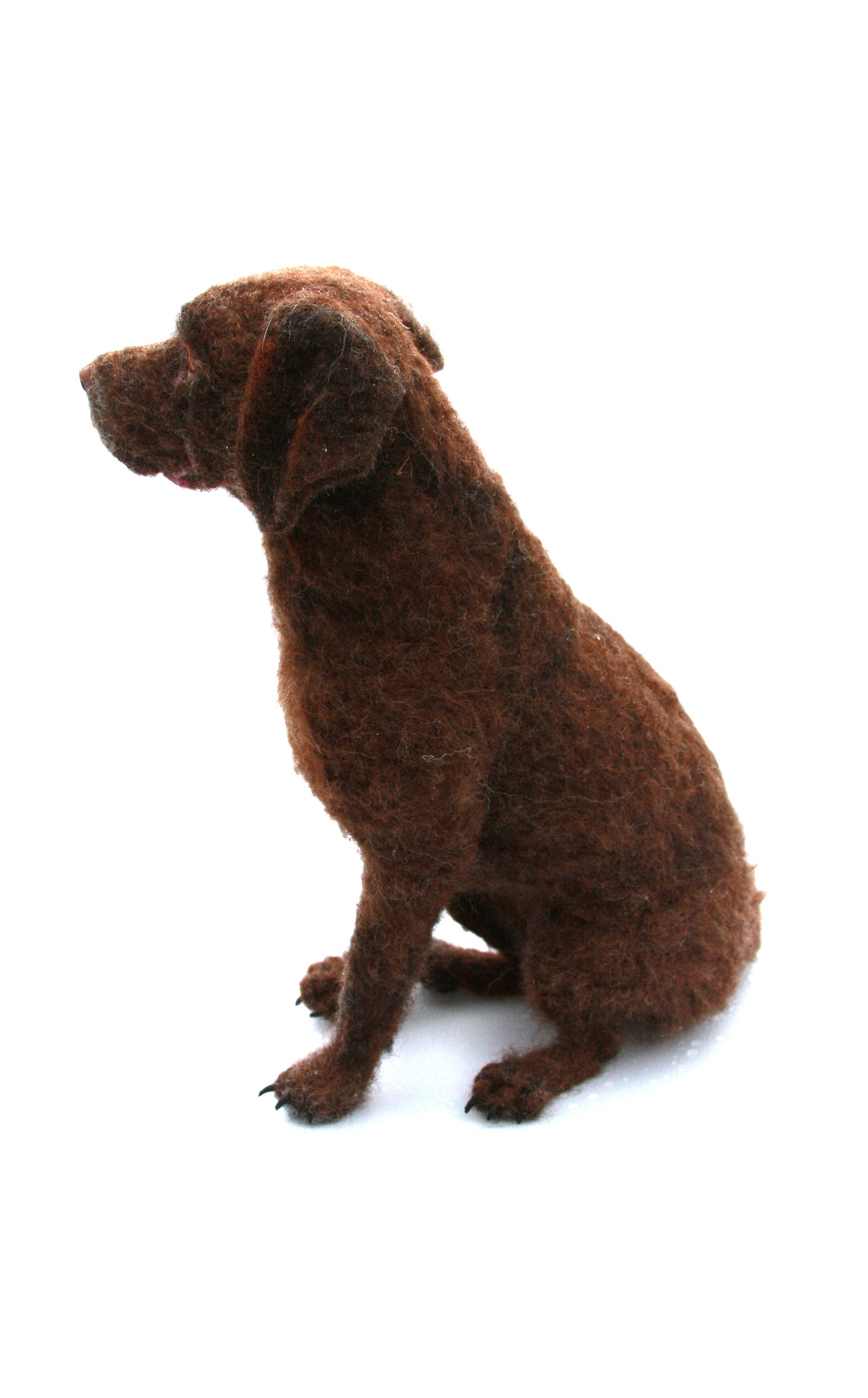Needle Felted Wool Sculpture of a Chocolate Labrador Retriever (lab) - Etsy