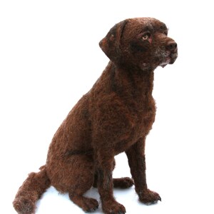 Needle Felted Wool Sculpture of a Chocolate Labrador Retriever (lab) - Etsy