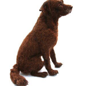 Needle Felted Wool Sculpture of a Chocolate Labrador Retriever (lab) - Etsy