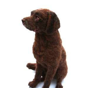 Needle Felted Wool Sculpture of a Chocolate Labrador Retriever (lab) - Etsy