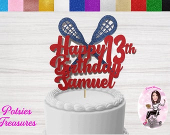 Lacrosse Cake Topper - Etsy