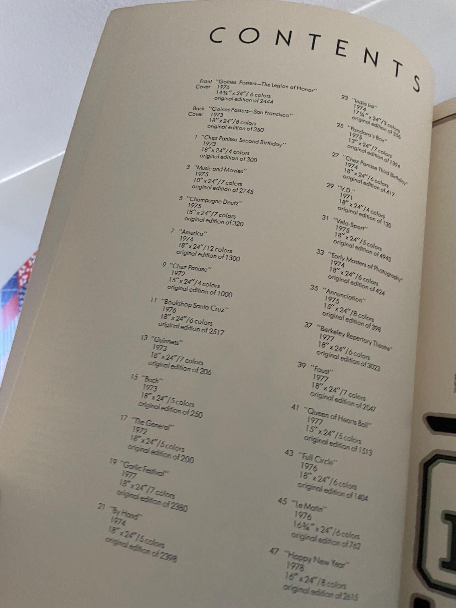 David Lance Goines Poster Book 1978 Harmony Books Published Vintage - Etsy