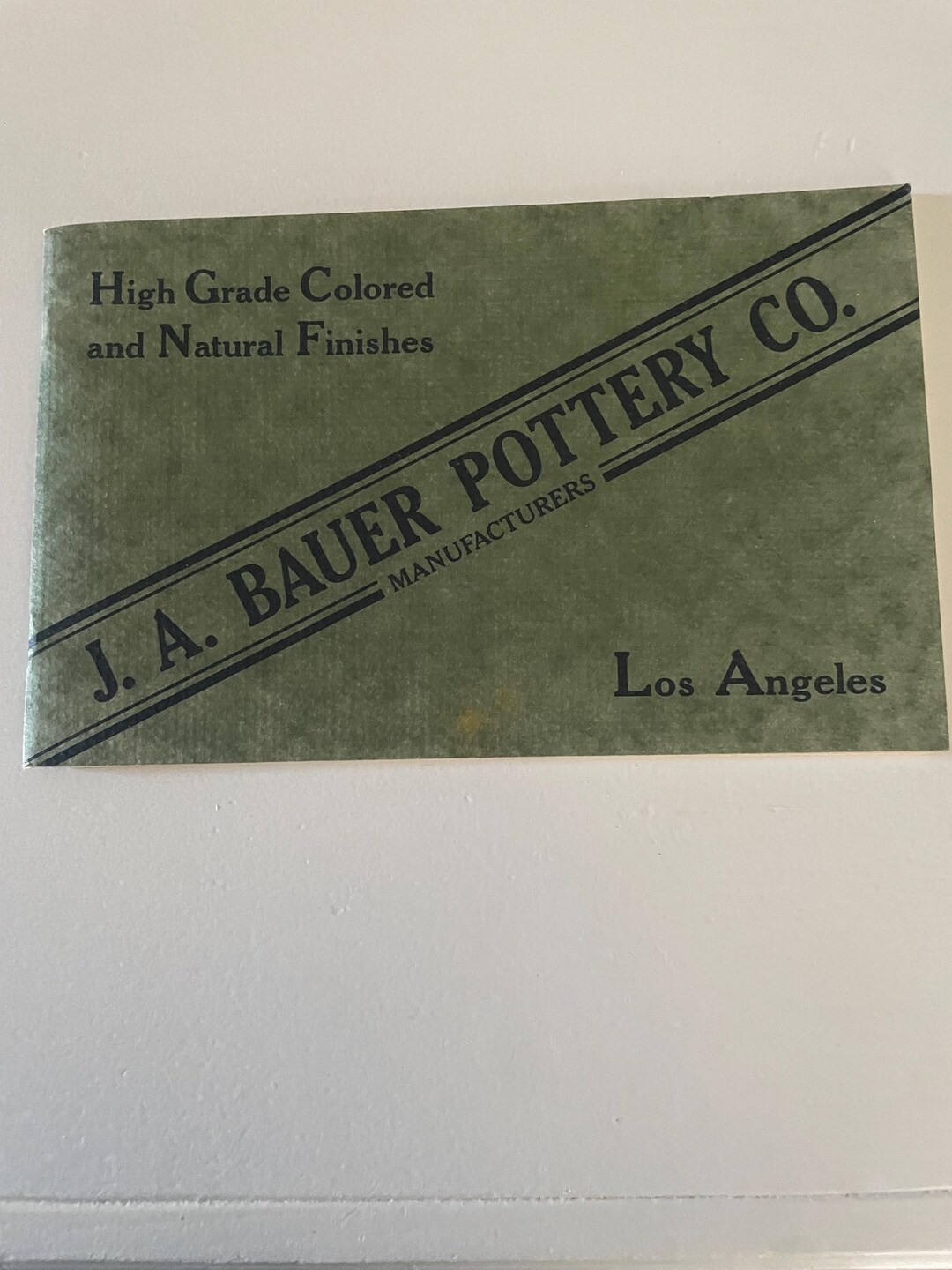 1992 Reprint of JA Bauer Pottery Company 1920's Softcover Catalog. - Etsy