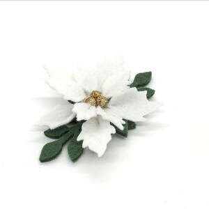White Poinsettia Felt Flower Headband White Poinsettia Felt - Etsy
