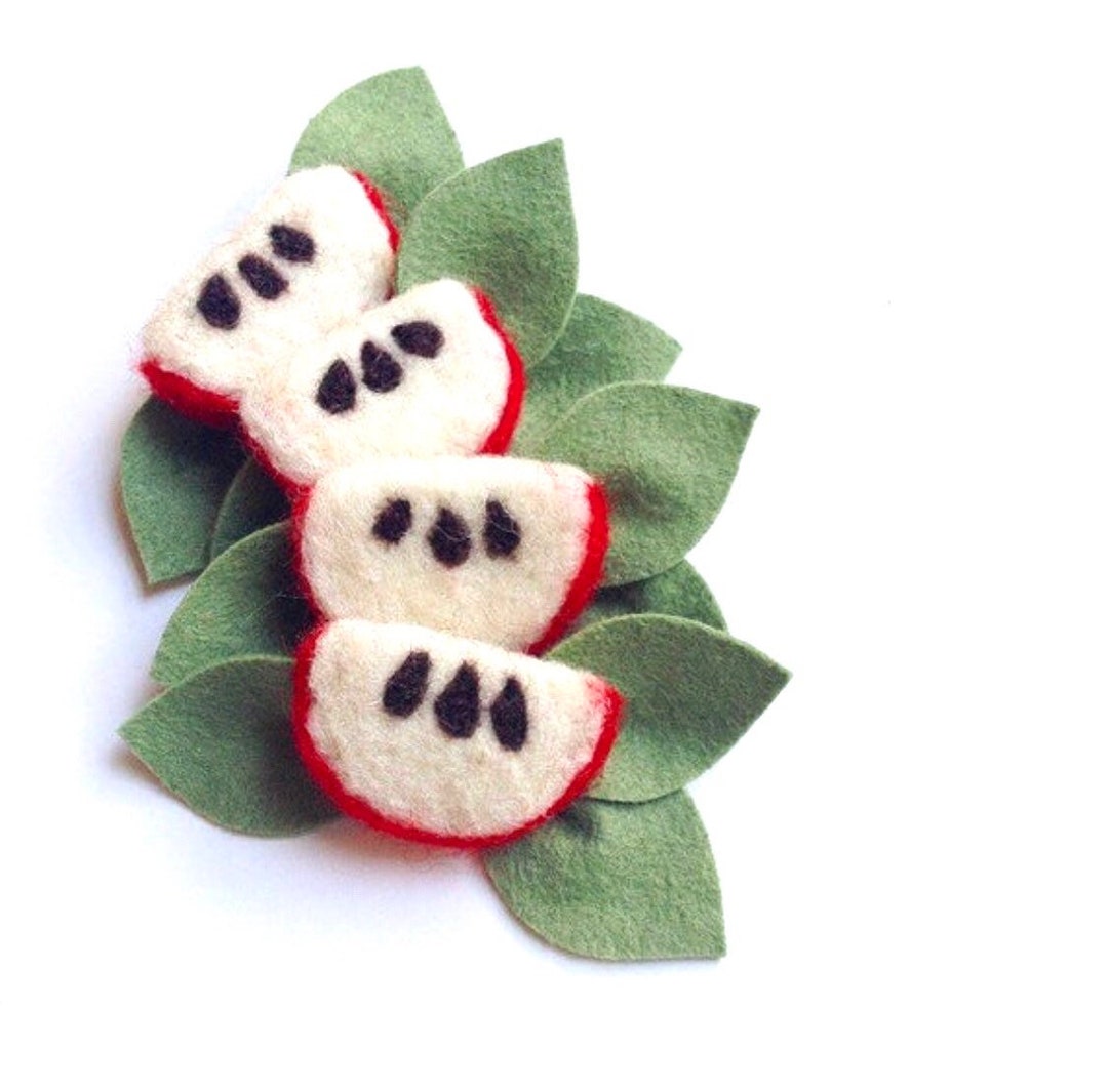 Apple Slice Hair Clip Apple Headband Back to School Hair - Etsy