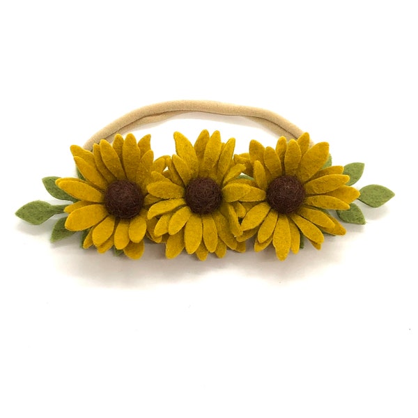 Sunflower Headband - Etsy